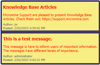 How to: Set User Alert Login Messages. – Micromine Pitram