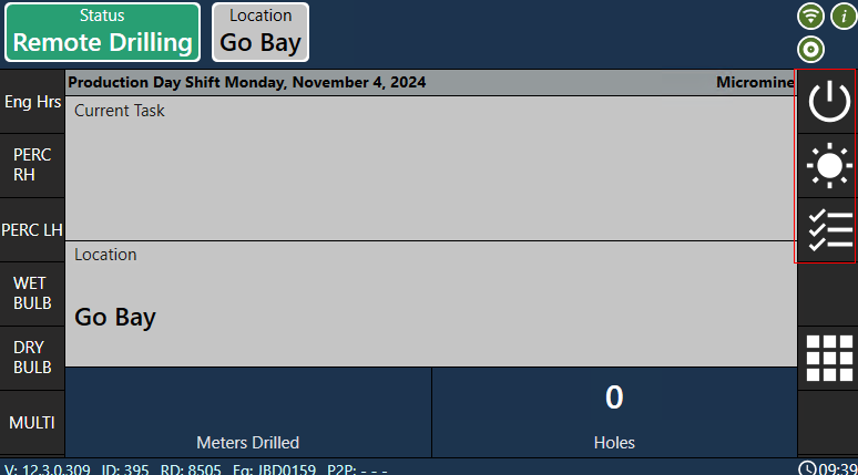 Pitram Mobile - How to view widget shortcut icons – Micromine Pitram