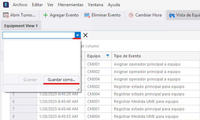 How to: Create customized view in Event Editor – Micromine Pitram