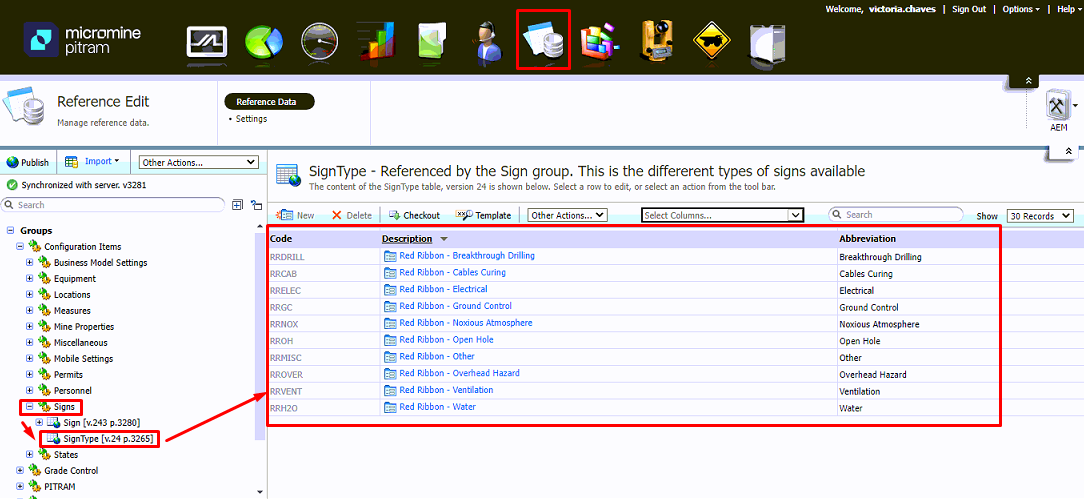 How to create the Reference Data of SIGNS for Controlled Areas Panel in DA – Micromine Pitram
